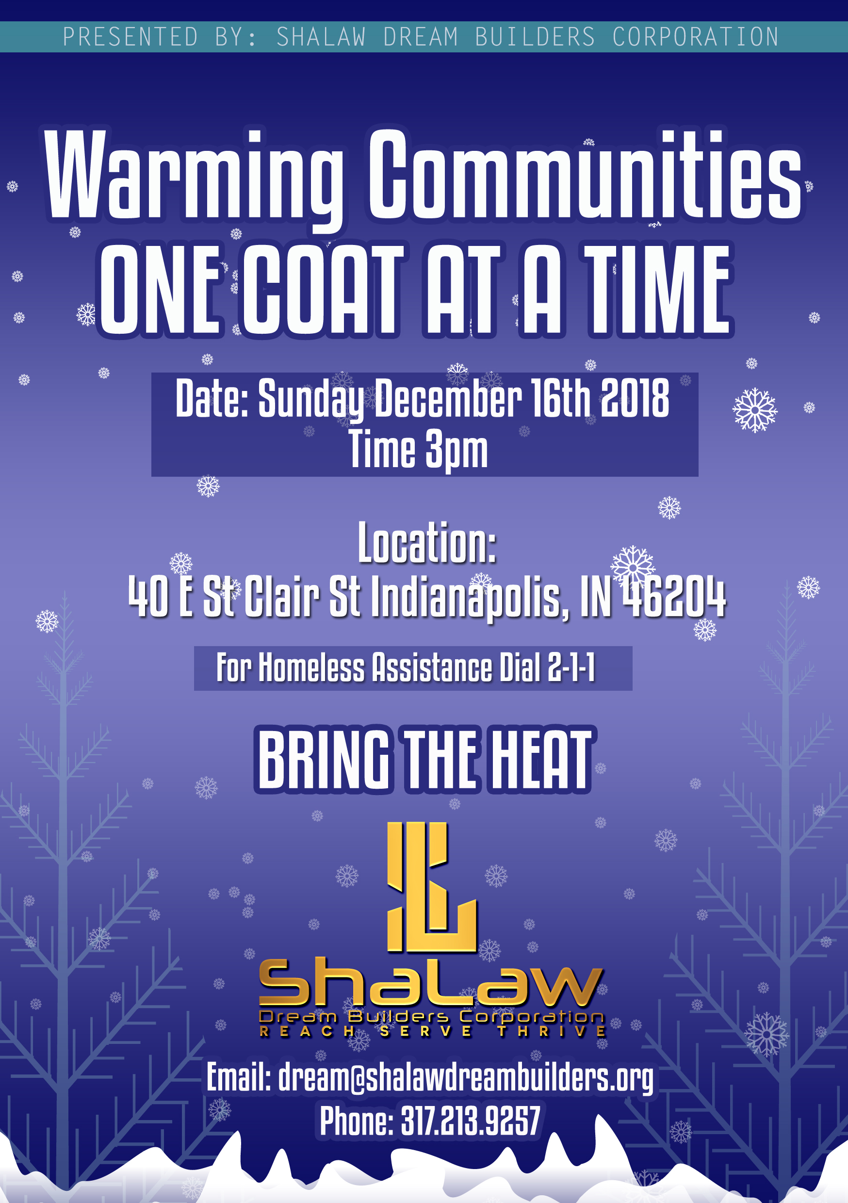 2018 Annual Coat Drive – ShaLaw Dream Builders